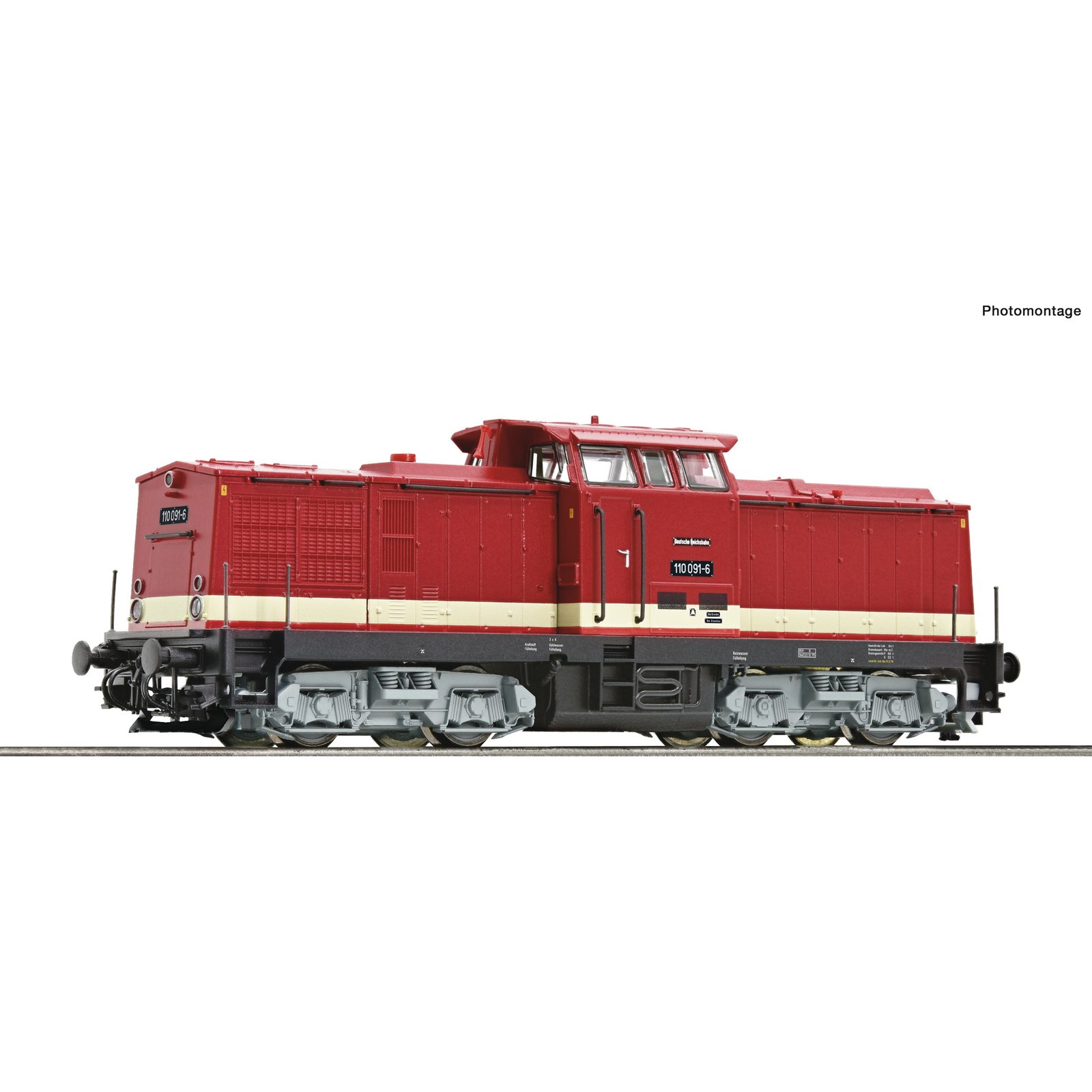 *Roco 36339 Diesellok BR 110 091-6, DR, Ep. IV, HE-Snd. Spur TT