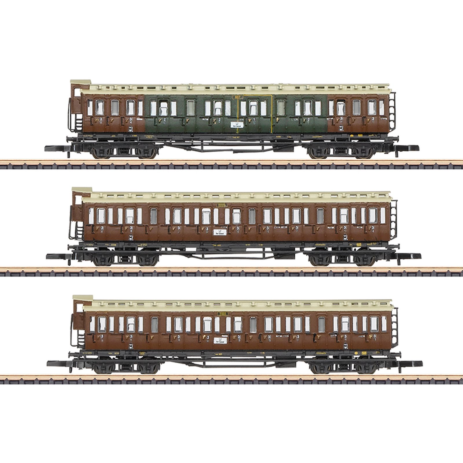 Märklin 87568 Abteilwagen-Set, KPEV, Ep. I Spur Z